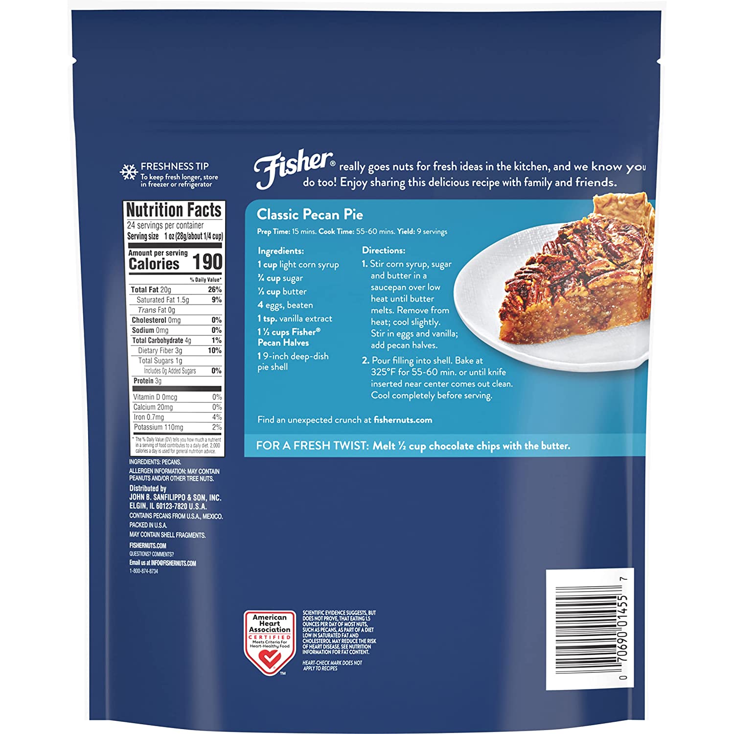 Chopped Pecans, 24oz – Fisher Nuts