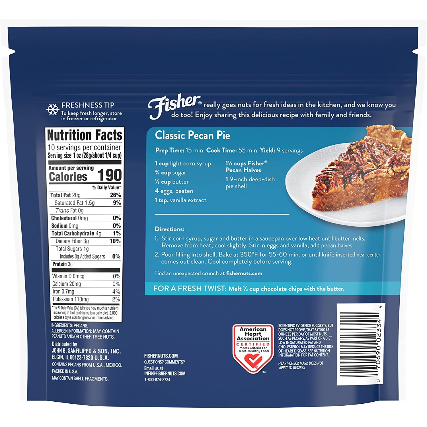Pecan Halves, 10oz – Fisher Nuts
