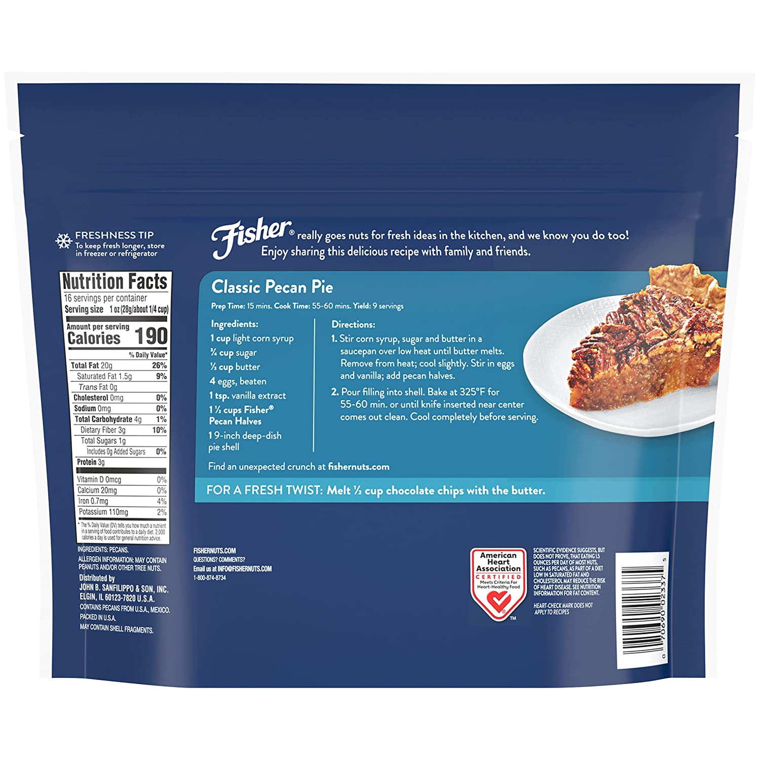 Pecan Halves, 16oz – Fisher Nuts