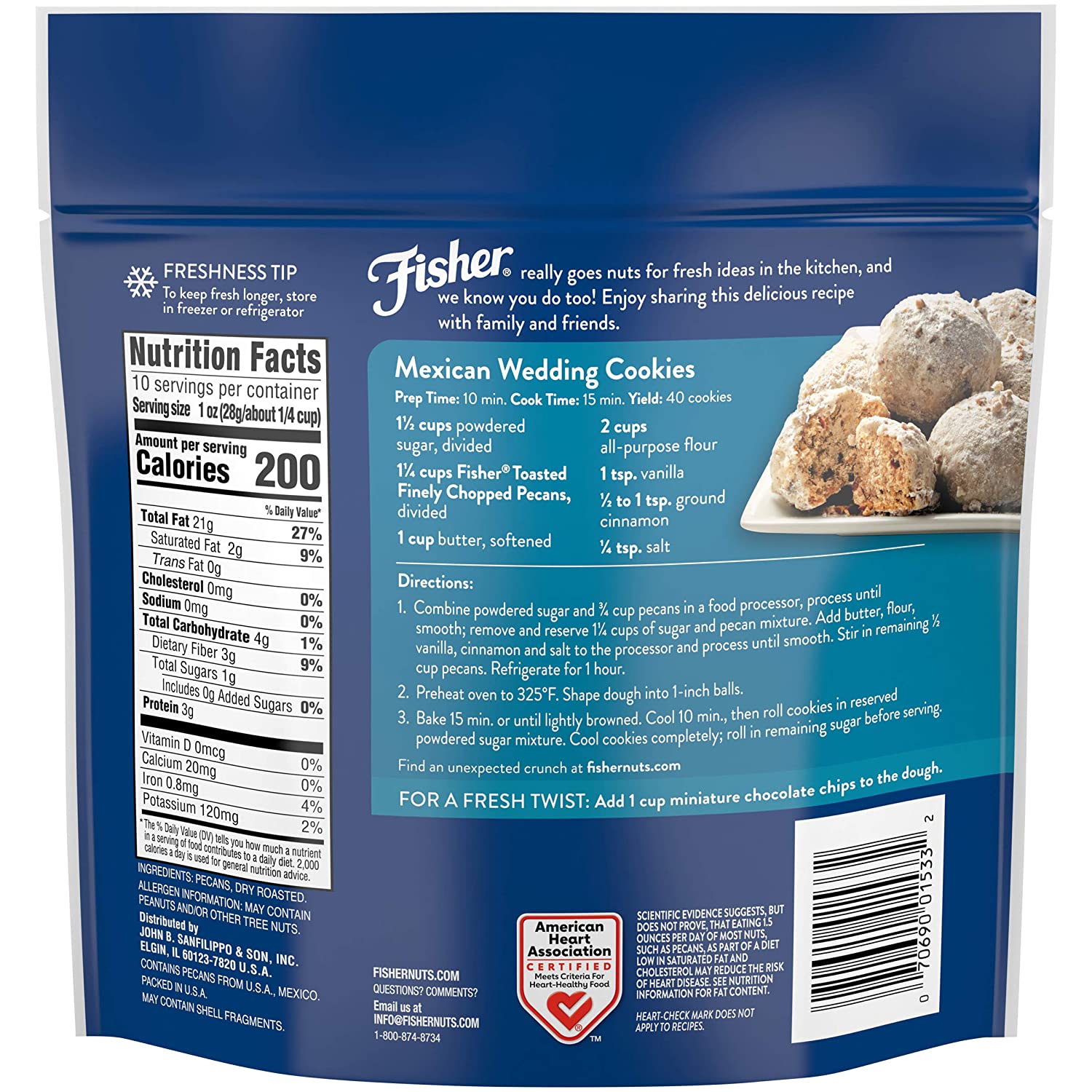 Toasted Finely Chopped Pecans, 10oz – Fisher Nuts