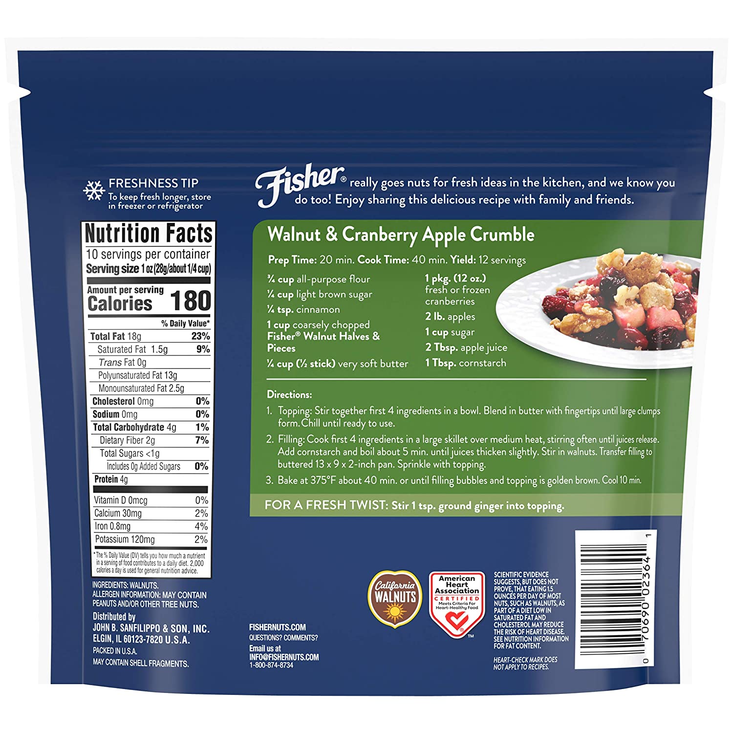 Walnut Halves & Pieces, 10oz – Fisher Nuts