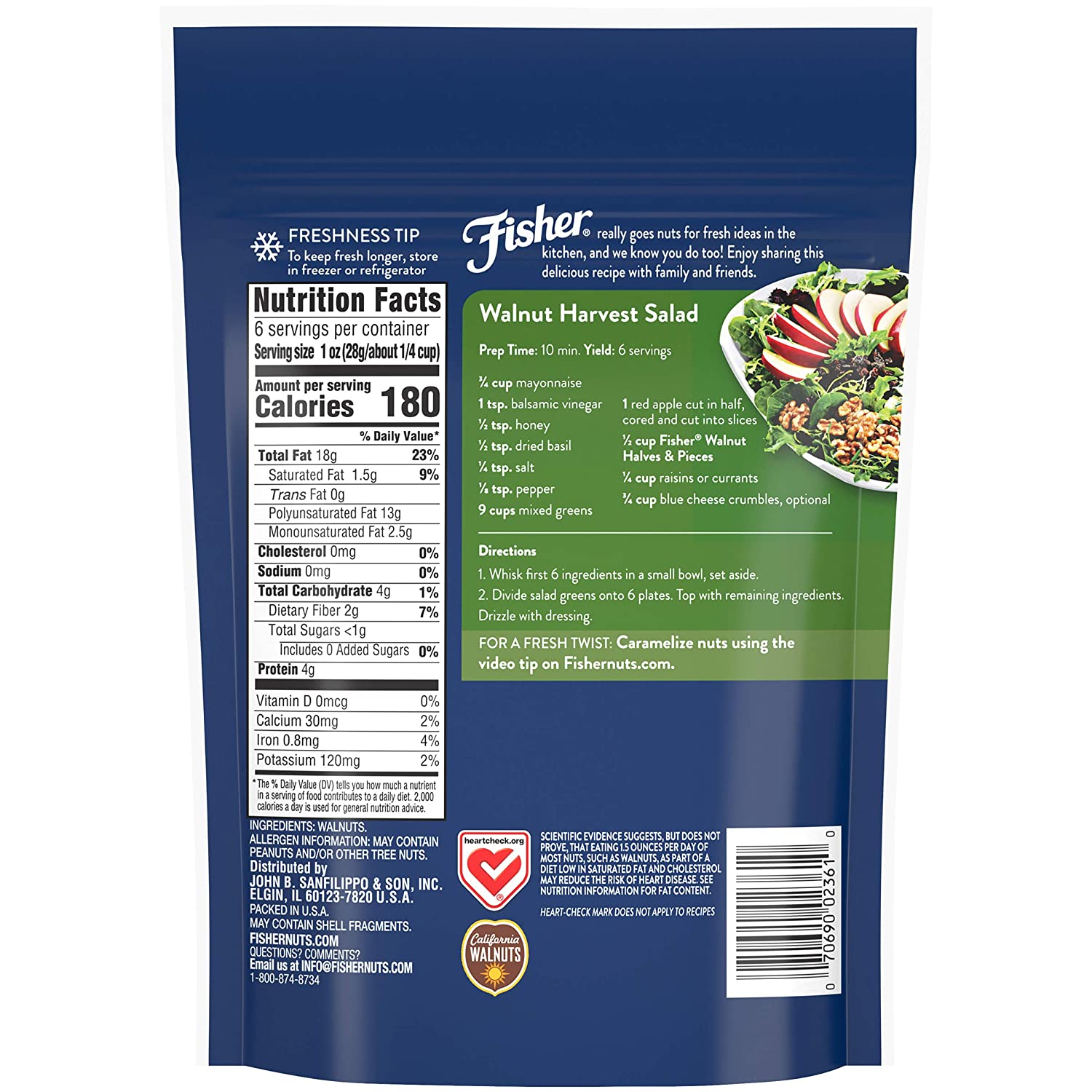 Walnut Halves & Pieces, 6oz – Fisher Nuts